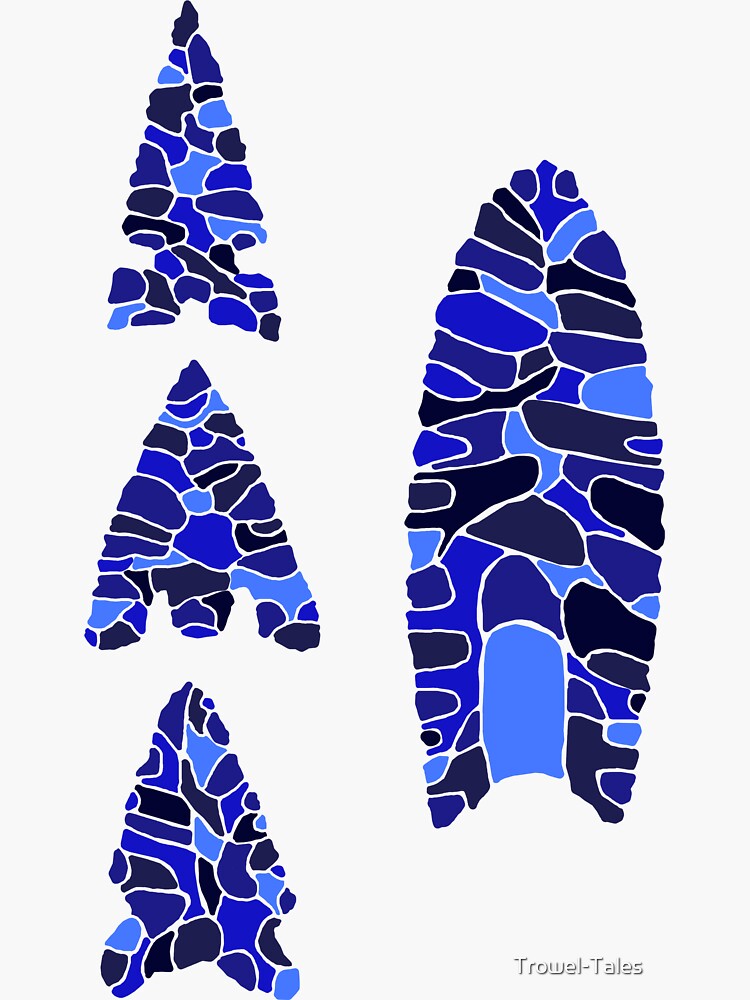 "Blue Projectiles" Sticker for Sale by Trowel-Tales | Redbubble