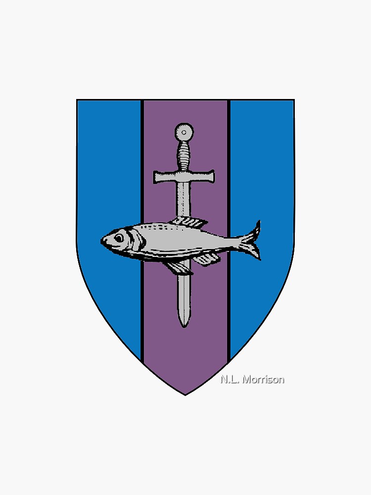 "Fish Shield" Sticker for Sale by coolest-caitlyn | Redbubble