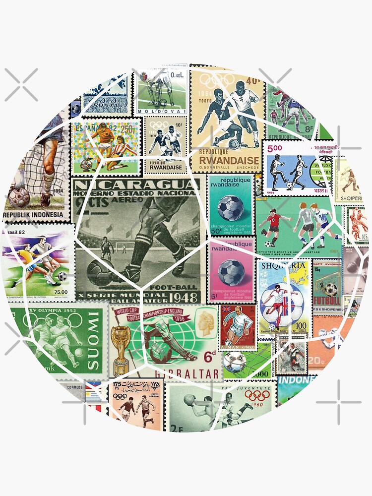 "Soccer Stamps: Soccer ball cutout - Sports" Sticker for Sale by ...