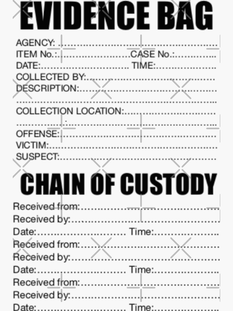 "Evidence log" Sticker for Sale by aantoniadimeo | Redbubble