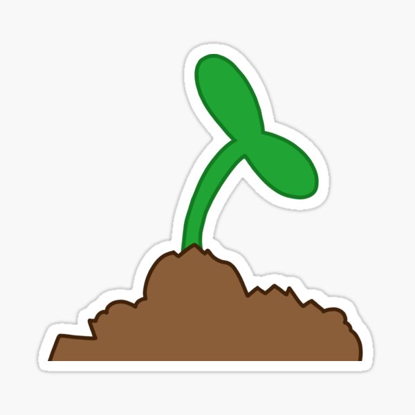 "Seedling-blue background " Sticker for Sale by charmednight | Redbubble