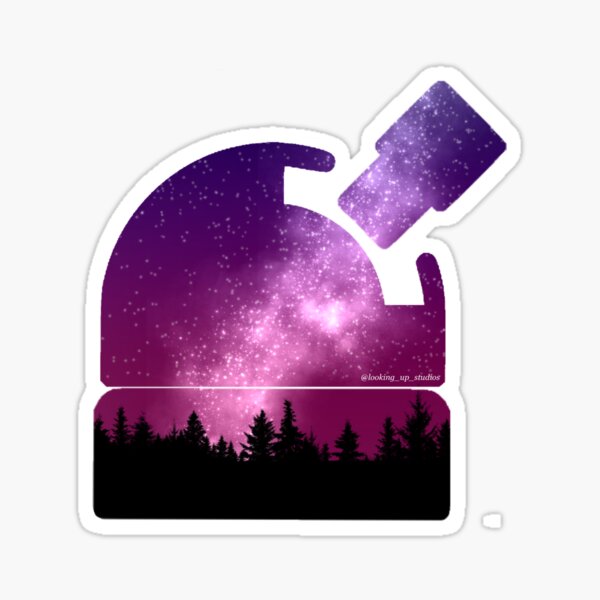 "Purple Telescope" Sticker for Sale by LookingUpStudio | Redbubble