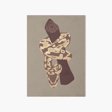 "Ball python wrapped around a branch " Art Board Print for Sale by ...
