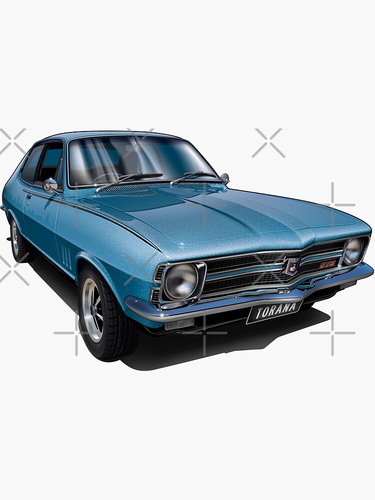 "Illustrated Holden LC GTR Torana - Blue" Sticker for Sale by ...