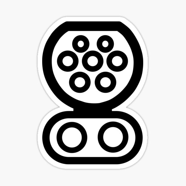 "CCS2 Electric Vehicle charge port" Sticker for Sale by TheSmiddy ...