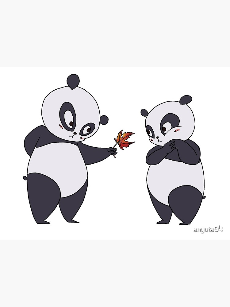 "Panda Couple in the Fall" Poster for Sale by anyuta94 | Redbubble