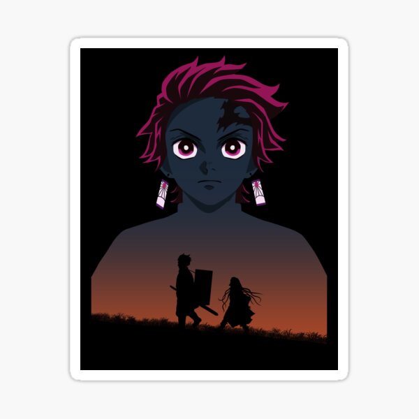 "Demon Killer Tanji and Nezu" Sticker for Sale by Artsbykk | Redbubble