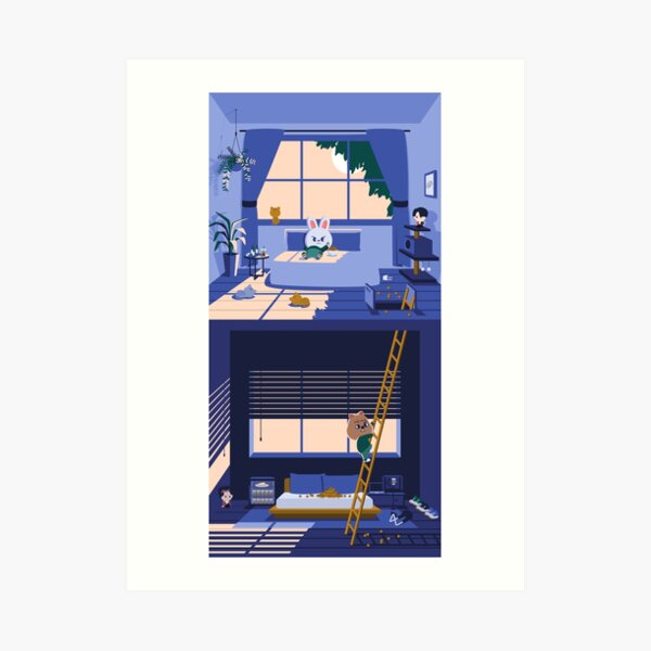 "Stray Kids Lee Know Leebit Han Quokka SKZOO Room" Art Print for Sale ...