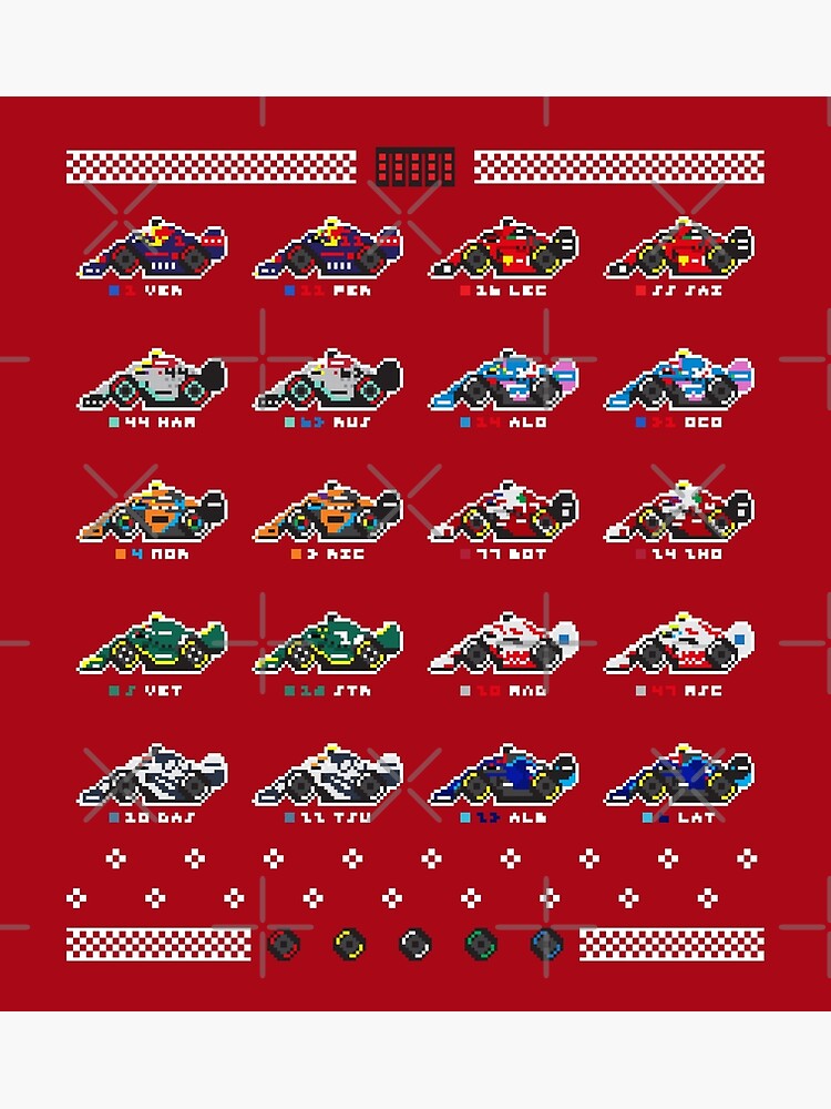 "F1 2022 Christmas Pixel Art" Poster for Sale by elangquietwave | Redbubble