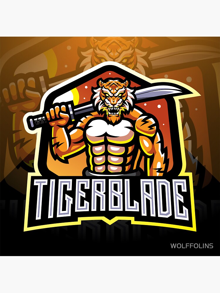 "Tiger Blade" Sticker for Sale by WOLFFOLINS | Redbubble