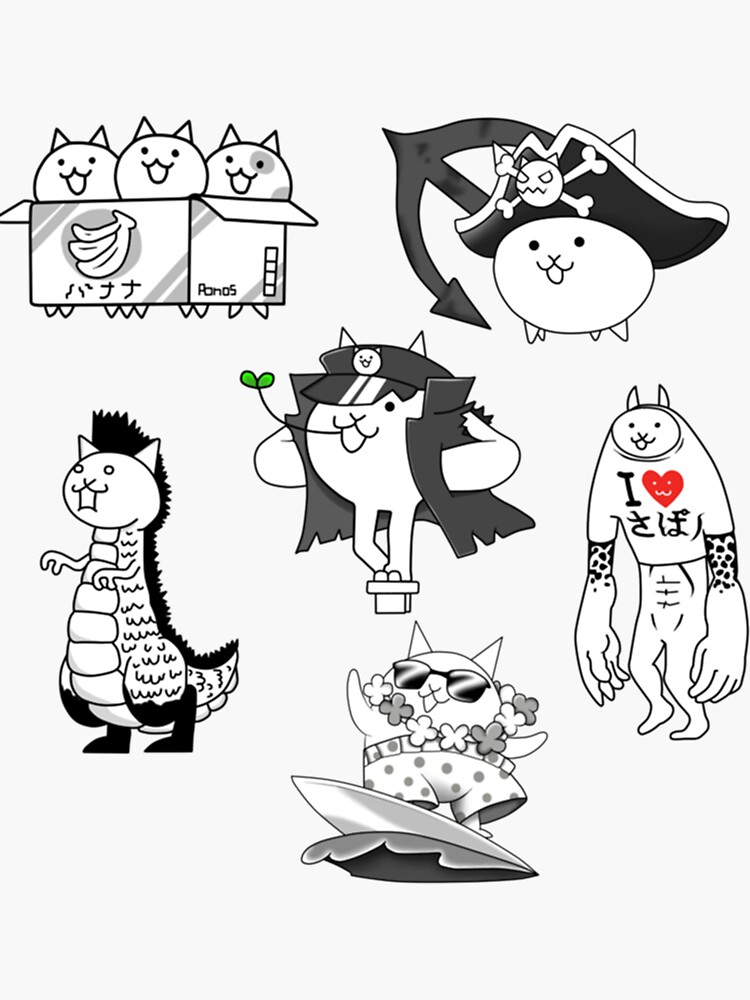 "Battle Cats " Sticker for Sale by uhyrekvienv | Redbubble