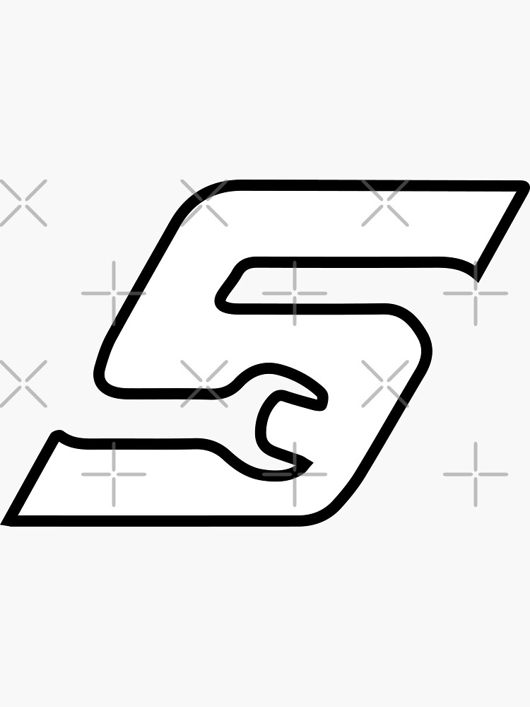 "Snap-On Tools 'S' Wrench Logo (White w/ Black Outline)" Sticker for ...