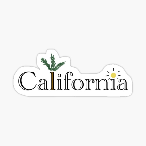 "California " Sticker for Sale by Rachel-JW | Redbubble