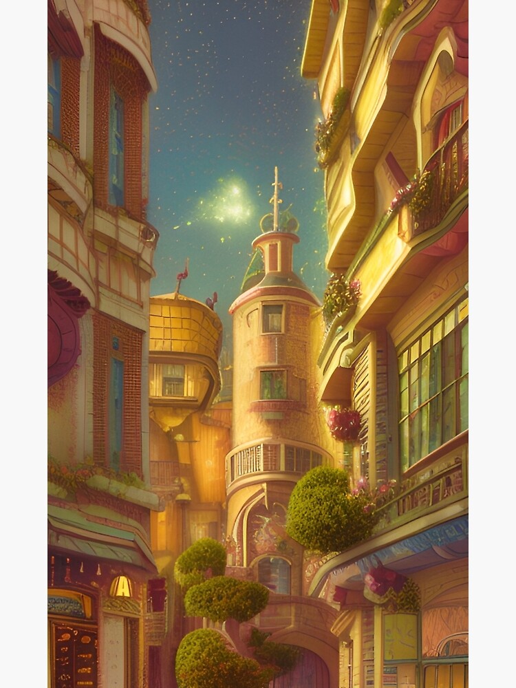 "fantasy town / fairy town - fairy tale town" Poster for Sale by ...