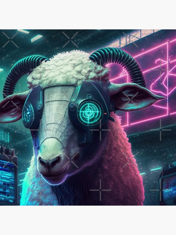 " Cool cyberpunk future sheep" Poster for Sale by AnimalArtPhotos ...