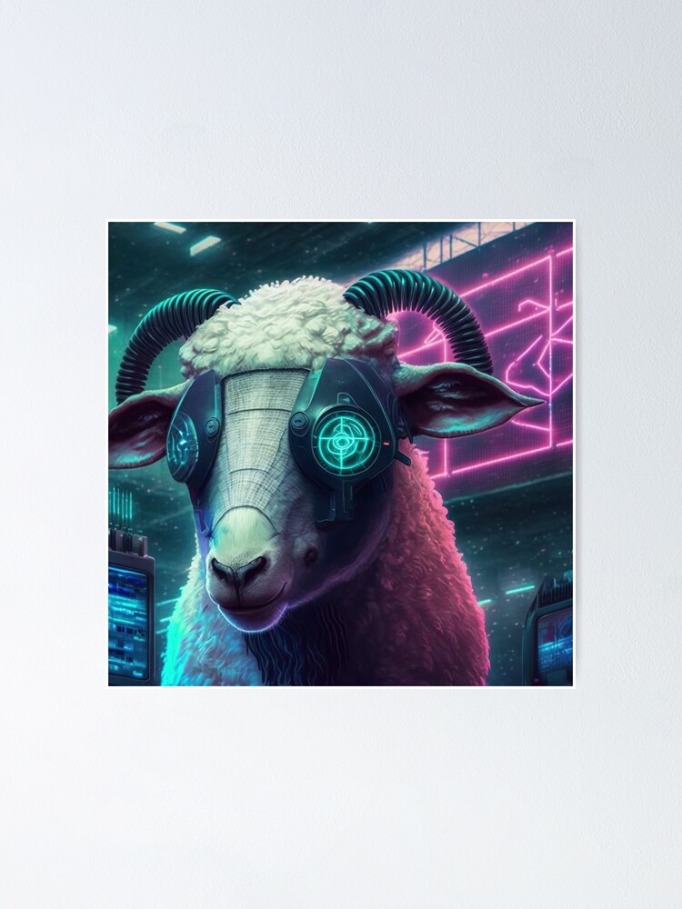 " Cool cyberpunk future sheep" Poster for Sale by AnimalArtPhotos ...