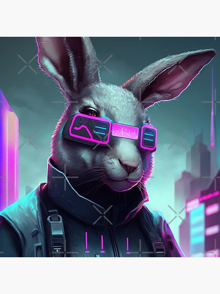 "Cyberpunk futuristic rabbit" Photographic Print for Sale by ...