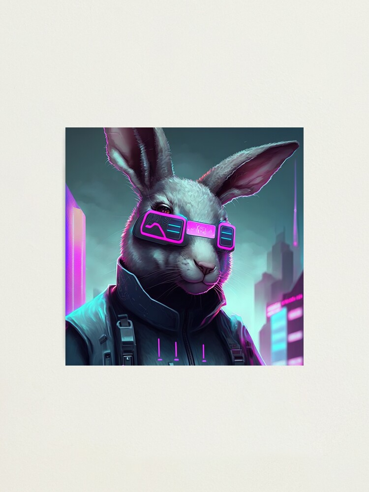 "Cyberpunk futuristic rabbit" Photographic Print for Sale by ...
