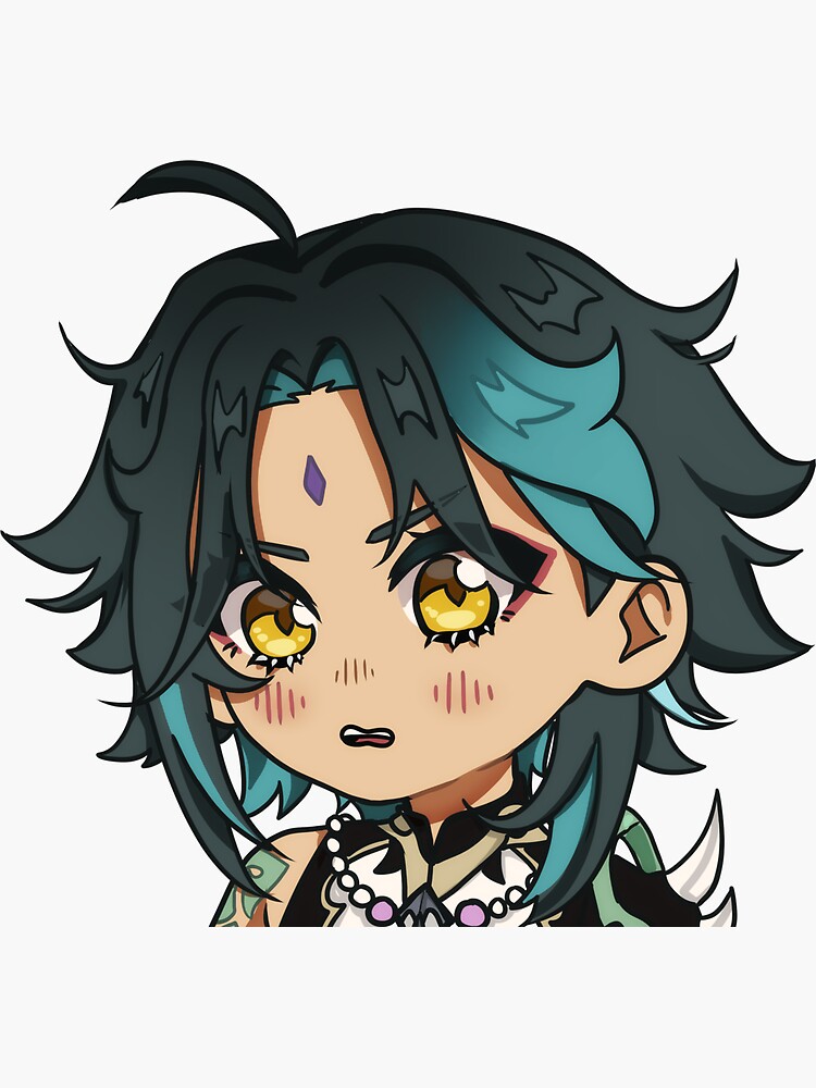 "XIAO STICKER ♡ Genshin Impact" Sticker for Sale by lucinfernos | Redbubble
