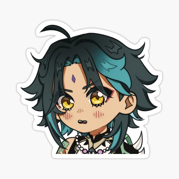 "XIAO STICKER ♡ Genshin Impact" Sticker for Sale by lucinfernos | Redbubble
