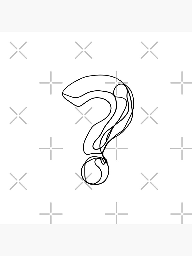 "Aesthetic question mark doodle" Pin for Sale by KatyaDesigns | Redbubble