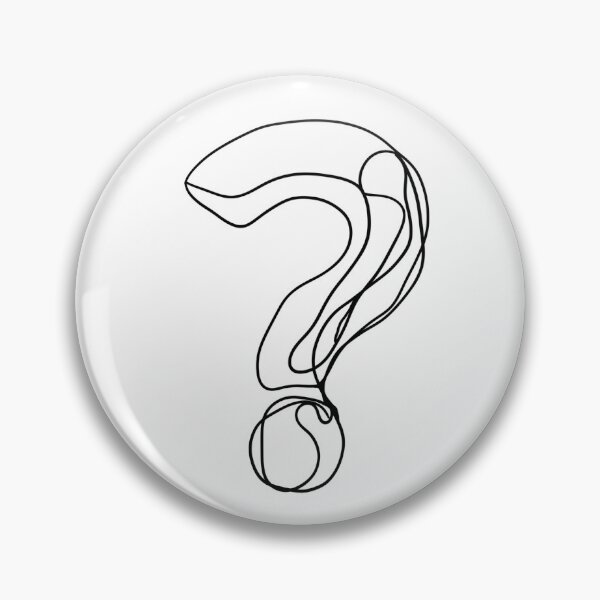 "Aesthetic question mark doodle" Pin for Sale by KatyaDesigns | Redbubble