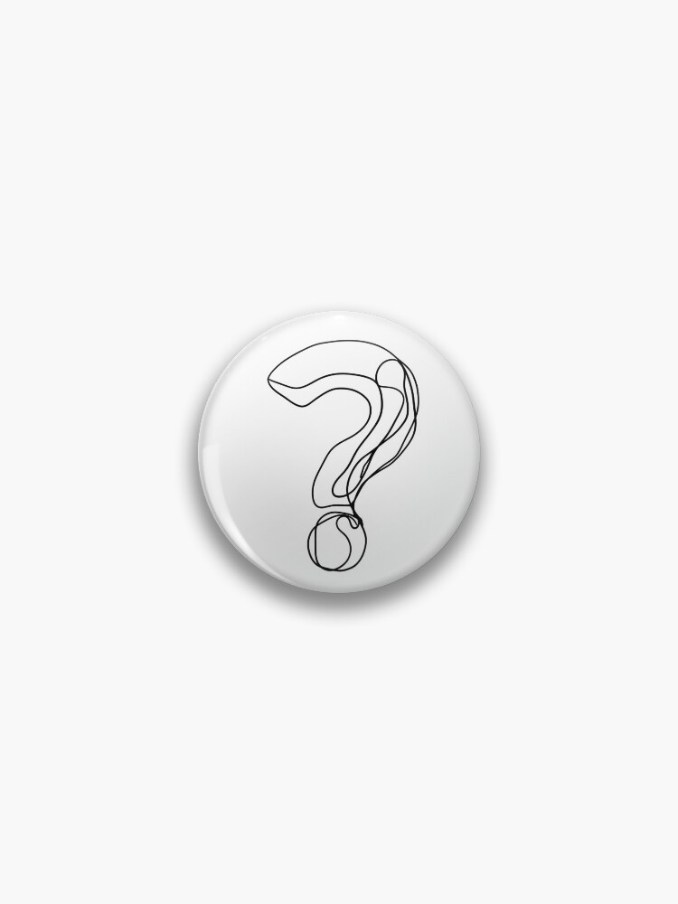 "Aesthetic question mark doodle" Pin for Sale by KatyaDesigns | Redbubble