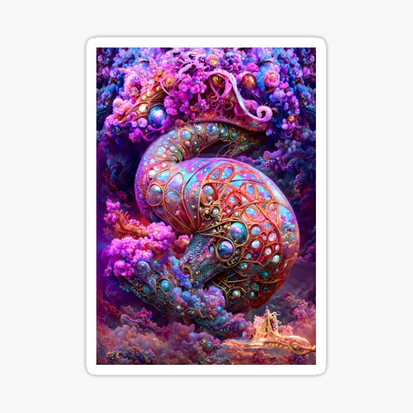 "Celestial Sea Serpent" Sticker for Sale by FunkyDelights | Redbubble