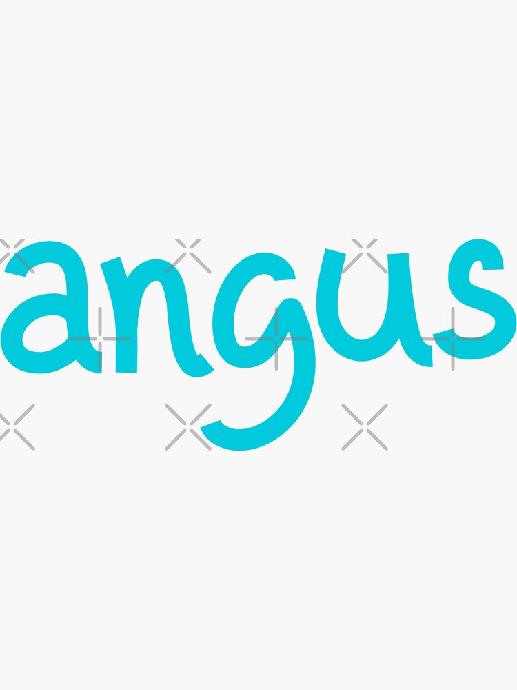 "Angus, Funny Cool Best color art" Sticker for Sale by artdragongift ...