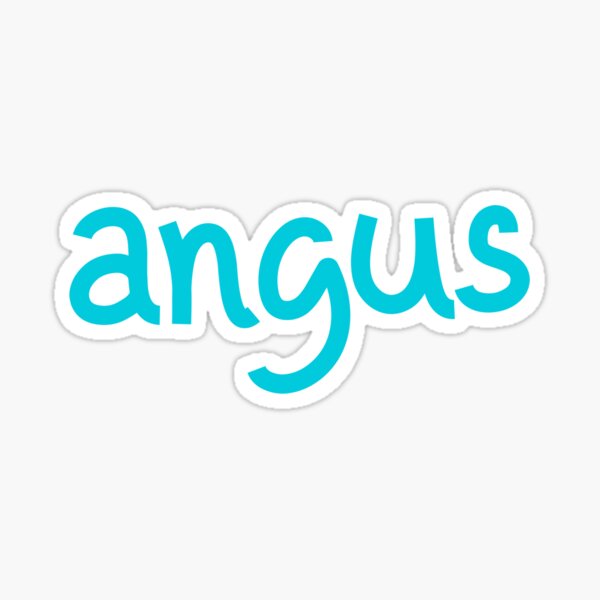 "Angus, Funny Cool Best color art" Sticker for Sale by artdragongift ...