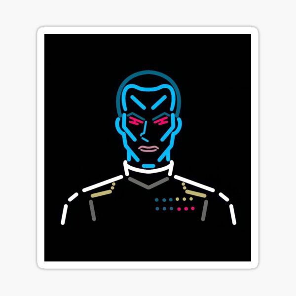 "SWR Admiral Thrawn Minimalist Art" Sticker for Sale by Master-bg ...