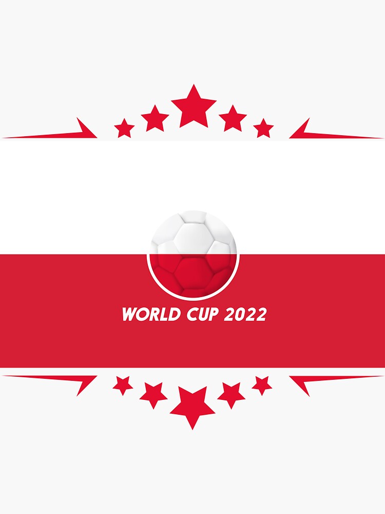 "Polen-Weltmeisterschaft 2022, Weltmeisterschaft Katar 2022 Polen-Flagge" Sticker von alAsma ...