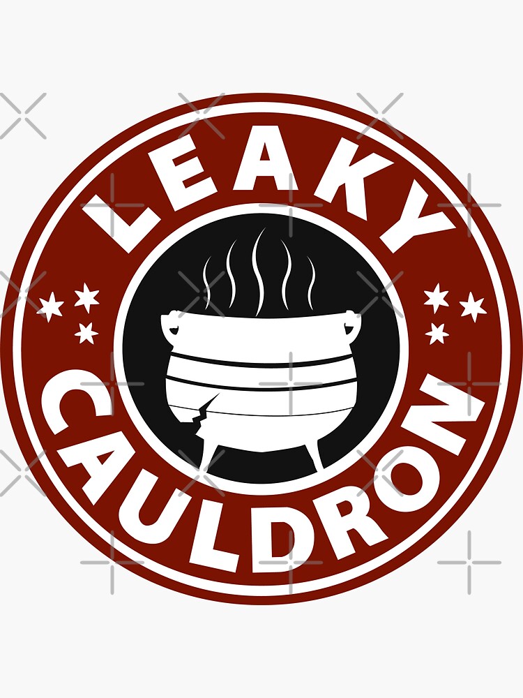 "Leaky Cauldron (red)" Sticker for Sale by JordansAWolf | Redbubble
