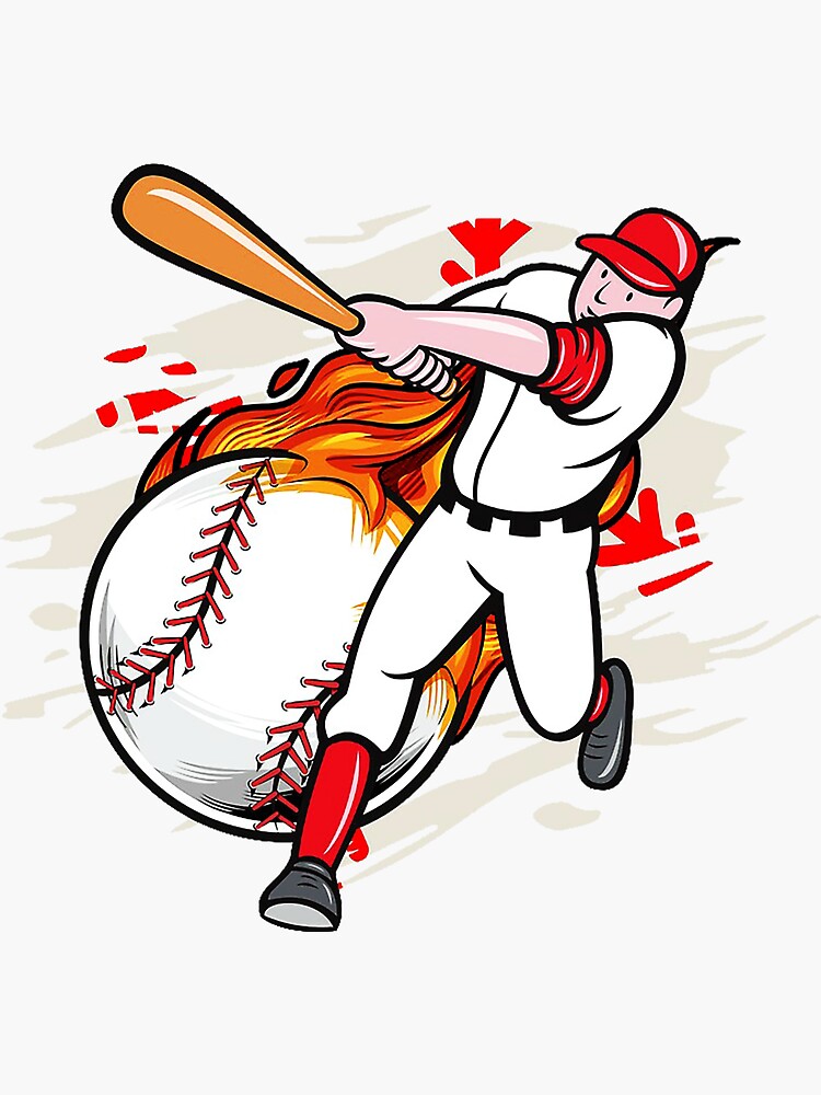 "fire baseball" Sticker for Sale by fletaquigley | Redbubble