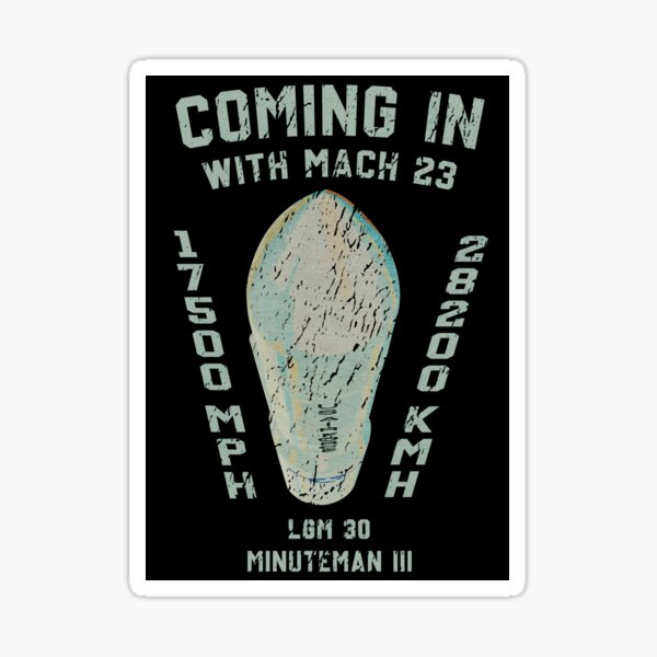 "LGM-30 Minuteman Strike Missile Deterrence #2841" Sticker for Sale by ...