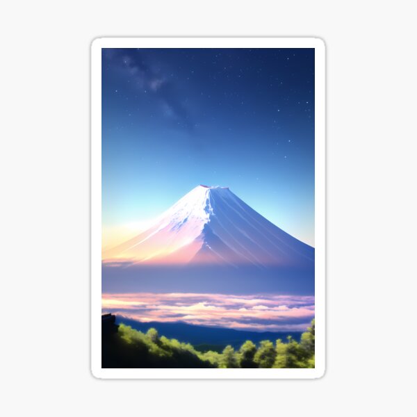 "Mount Fuji" Sticker for Sale by KigenArts | Redbubble