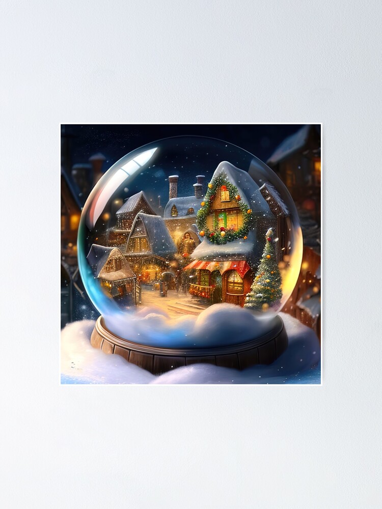 "Super cute christmas snow globe" Poster for Sale by XmasPatterns ...