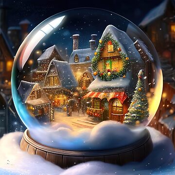 Super cute christmas snow globe Sticker