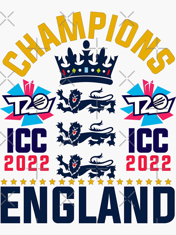 "CHAMPIONS ENGLAND T20- ICC WORLDCUP 2022" Sticker for Sale by BEST ...