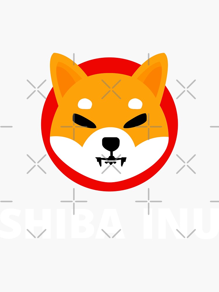 "Shiba Inu SHIB Crypto Altcoin - Clean Vertical Logo with White Text ...