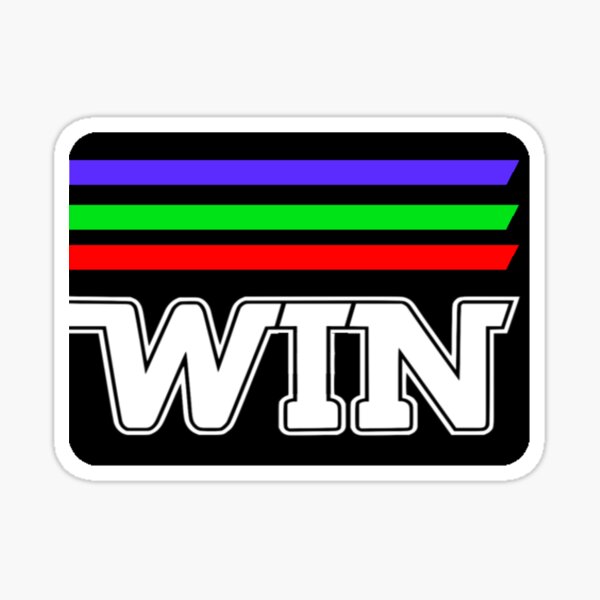 "WIN 4 Wollongong 1980s" Sticker for Sale by GoalieTurtle | Redbubble