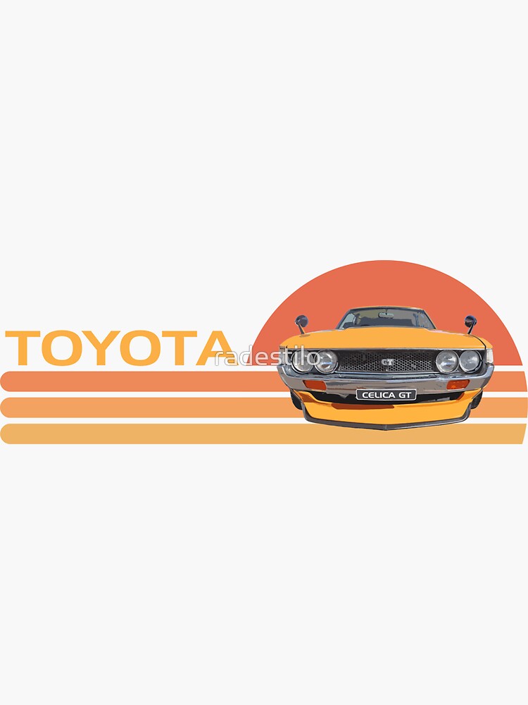 "Toyota Celica GT (1st Gen) TA22 Badge Sun Stripes" Sticker for Sale by ...