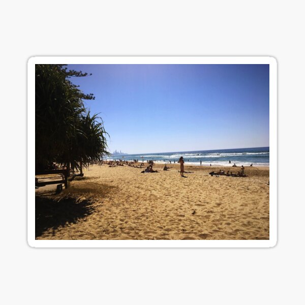 "Gold Coast beach " Sticker for Sale by Sabredesign | Redbubble