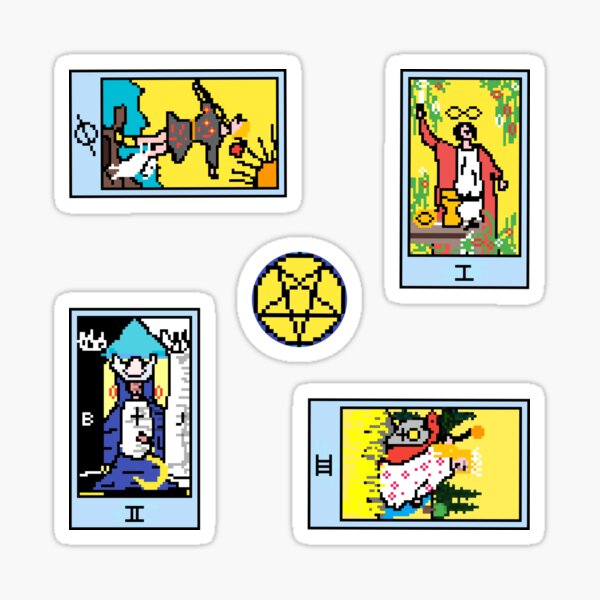 "Pixel Waite Tarot - 69th Sticker Pack and Magnets" Sticker for Sale by ...