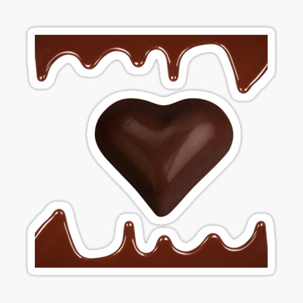 "Melted Chocolate Dripping and Dark Chocolate Candy" Sticker for Sale ...
