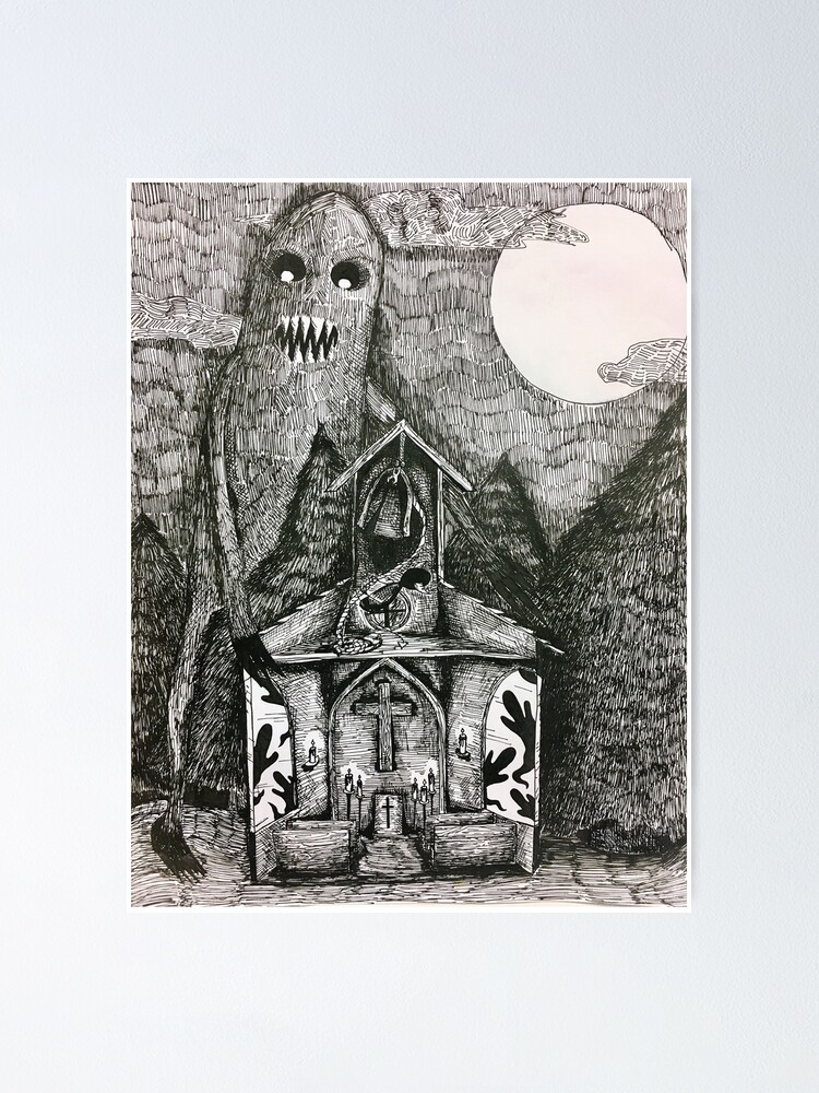 "Sanctuary Ink Drawing" Poster by rileyhusband | Redbubble