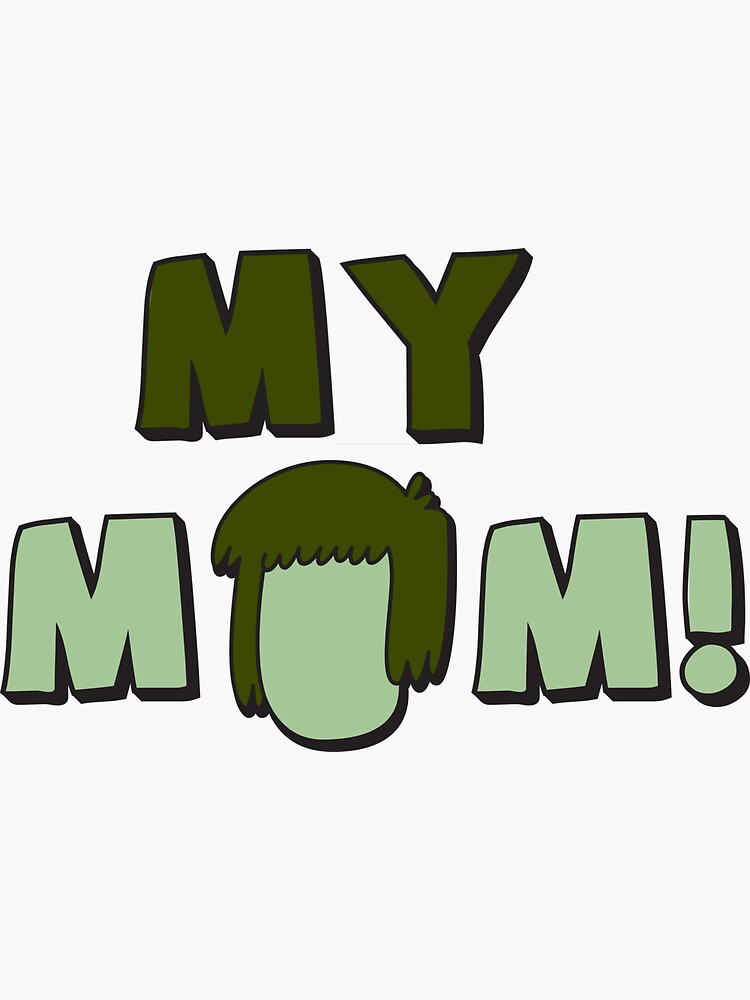 "Muscle Man - My Mom! " Sticker for Sale by cherrypiez | Redbubble