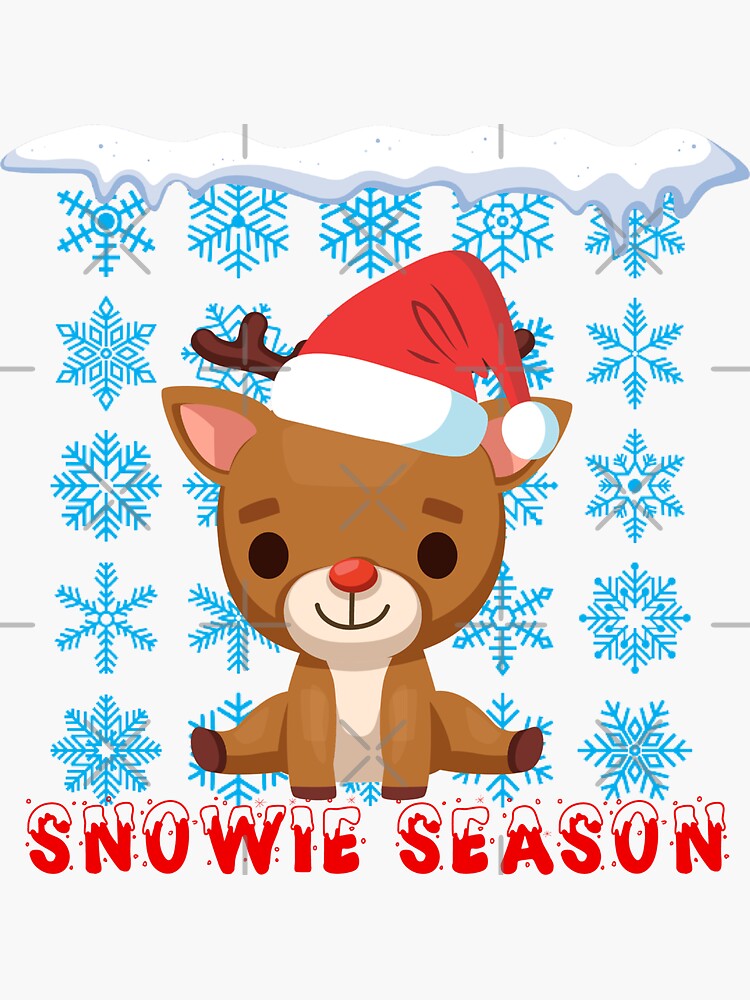 "Snowie season - Christmas celebration" Sticker for Sale by ...