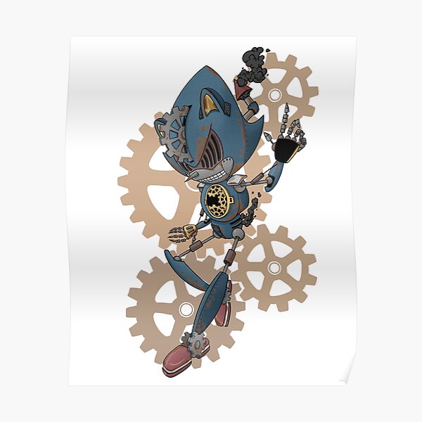 "Rusty steampunk Robot speedster" Poster for Sale by MushroomMantis ...