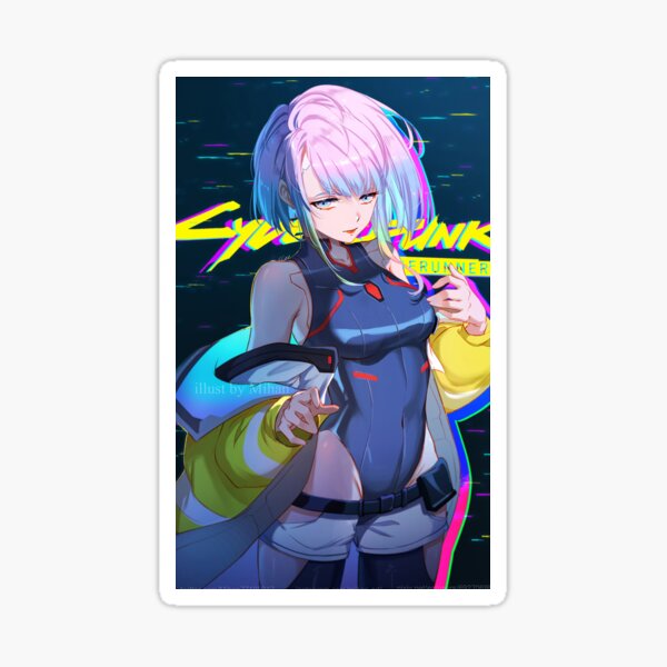 "Cyberpunk Edgerunnerss Lucy" Sticker for Sale by KacyArt | Redbubble